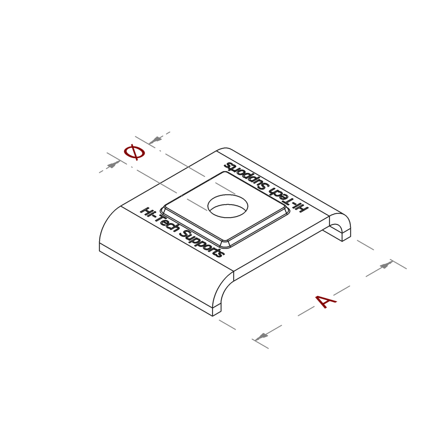 041 Square Channel Washer - HI TECH Supports