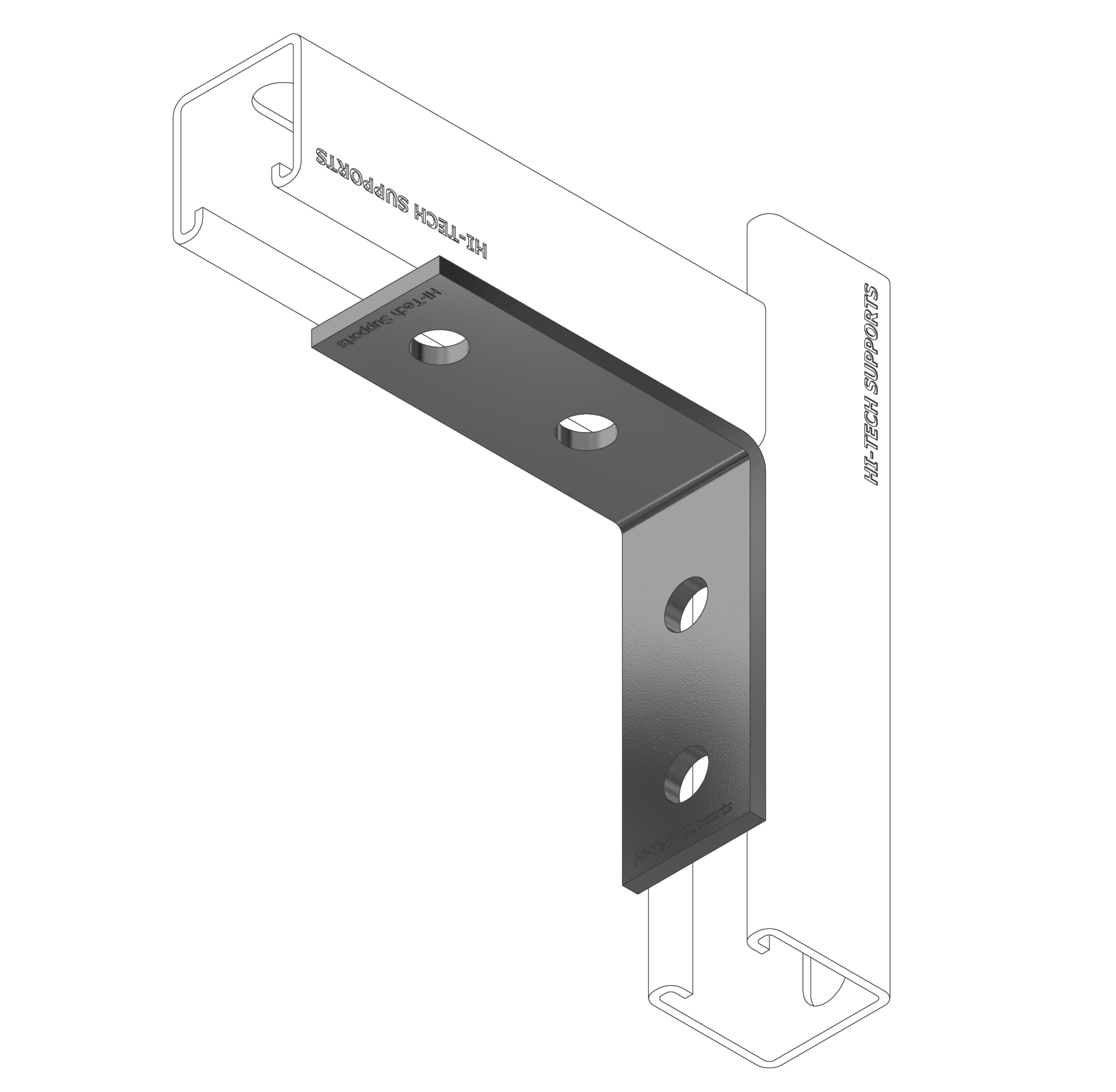 4 Hole Angle Bracket - HI TECH Supports