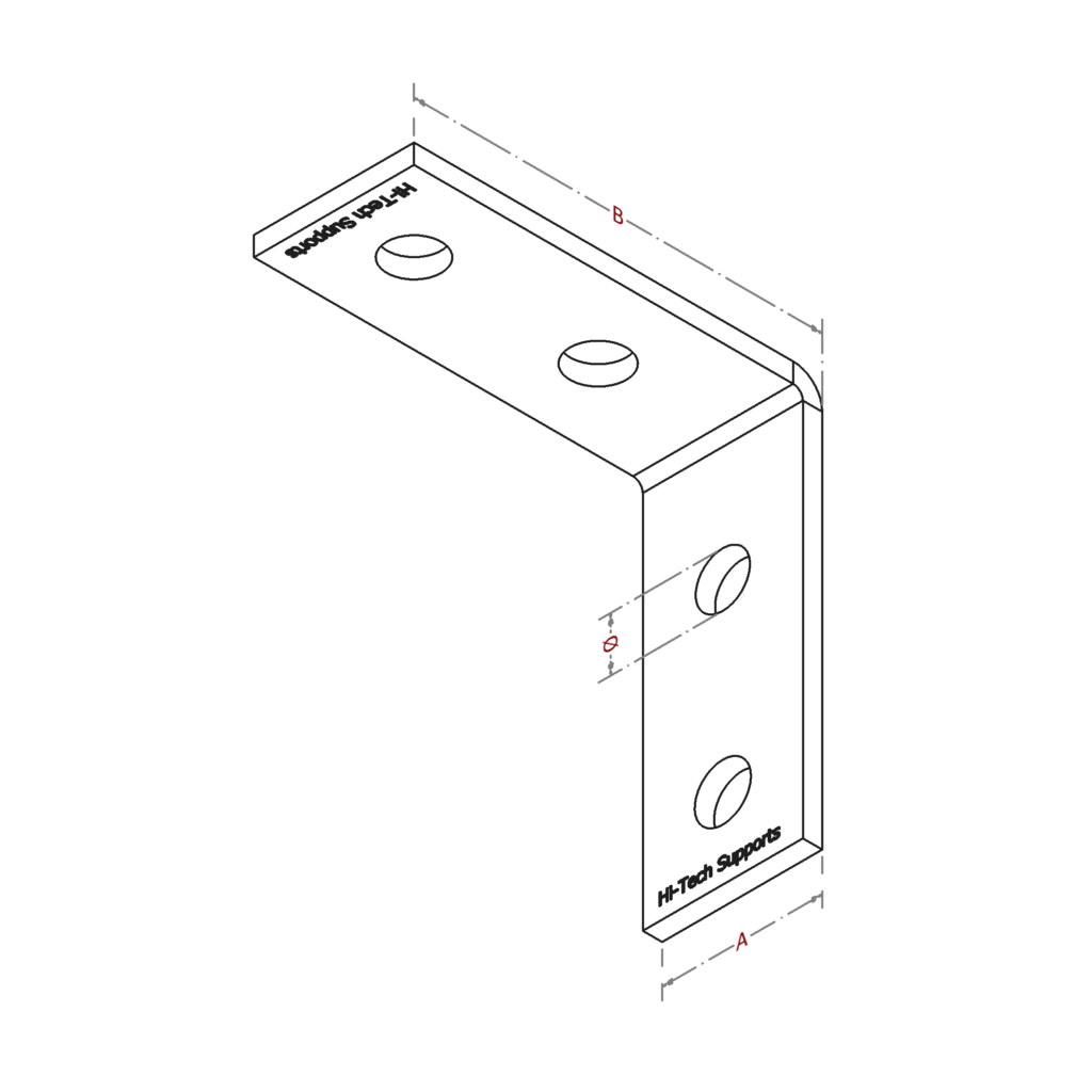 4 Hole Angle Bracket - HI TECH Supports