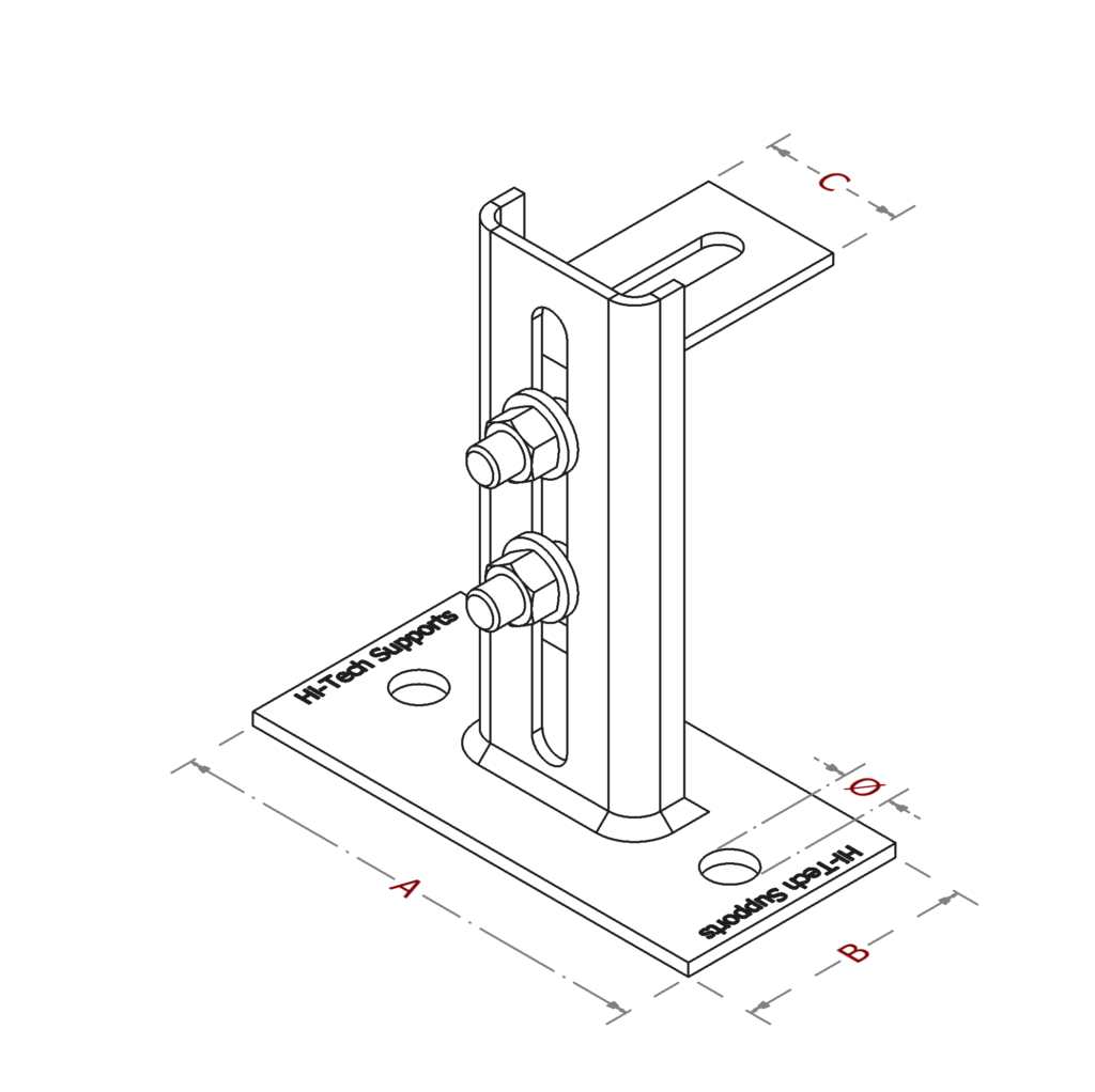 Adjustable Rail Saddle - HI TECH Supports