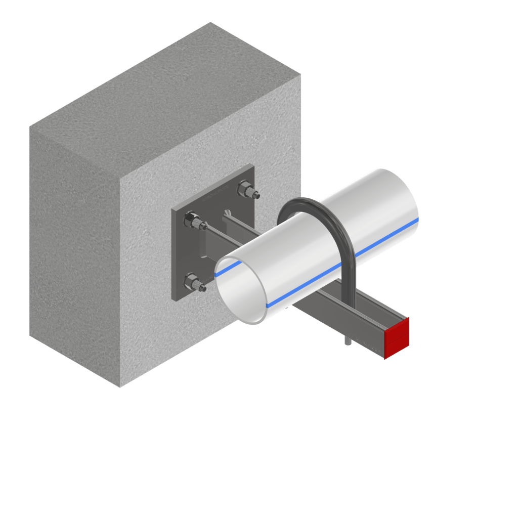 041 Channel Baseplate Cantilever 04 Hole - HI TECH Supports